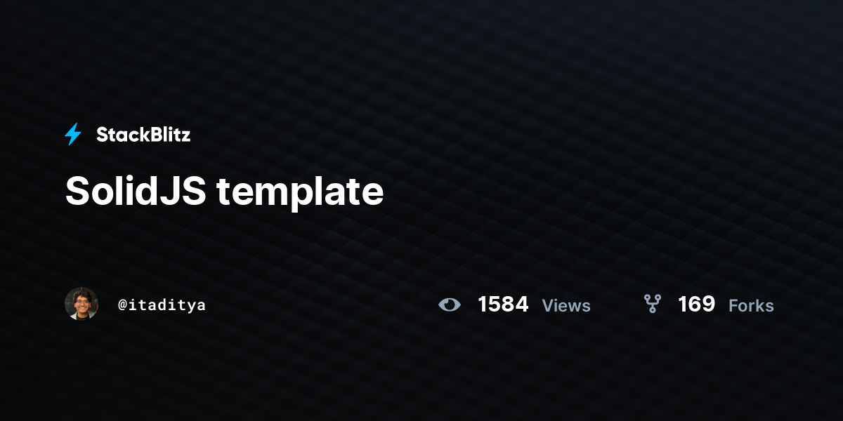 SolidJS template - StackBlitz