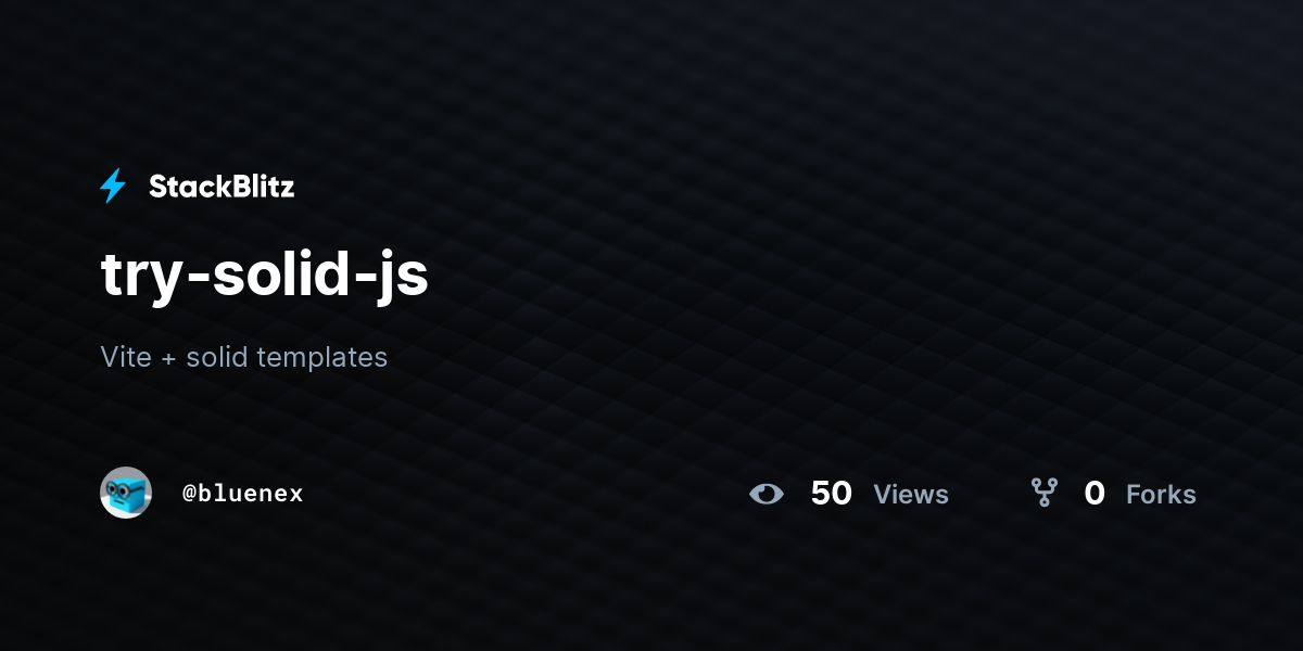 try-solid-js - StackBlitz