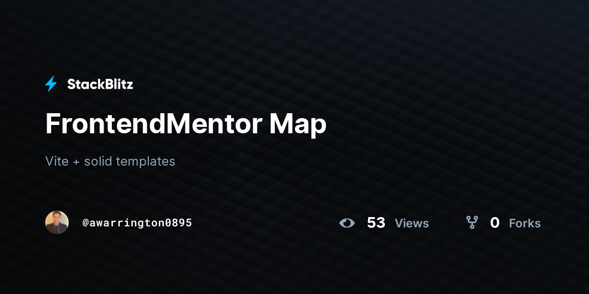 FrontendMentor Map - StackBlitz