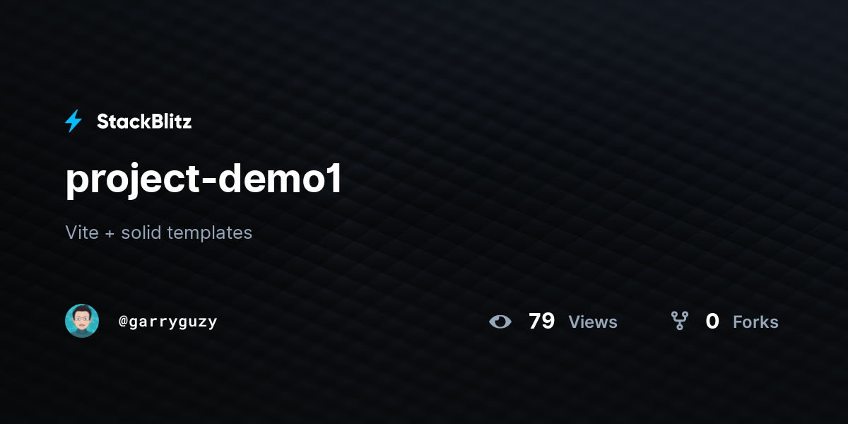 project-demo1 - StackBlitz