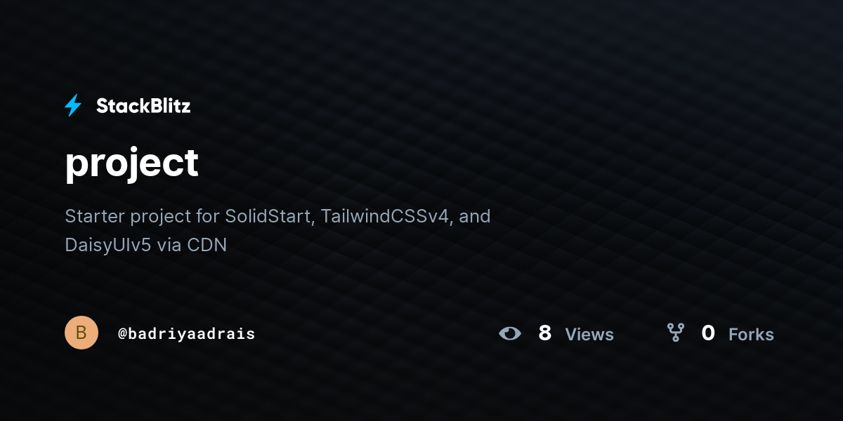 project - StackBlitz