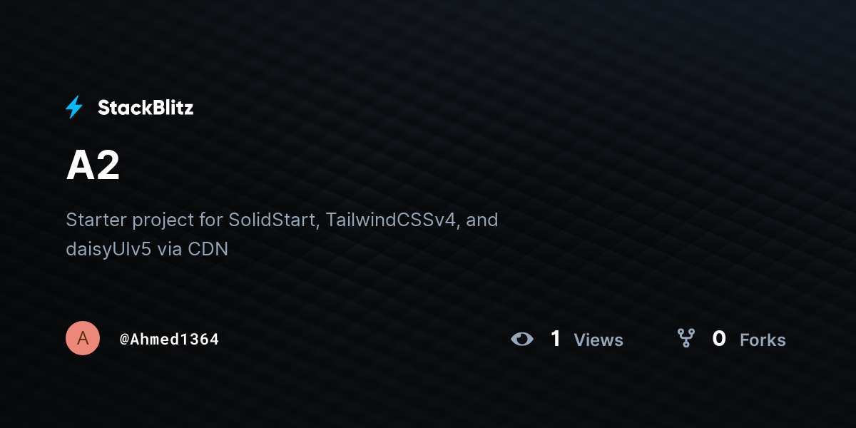 A2 - StackBlitz