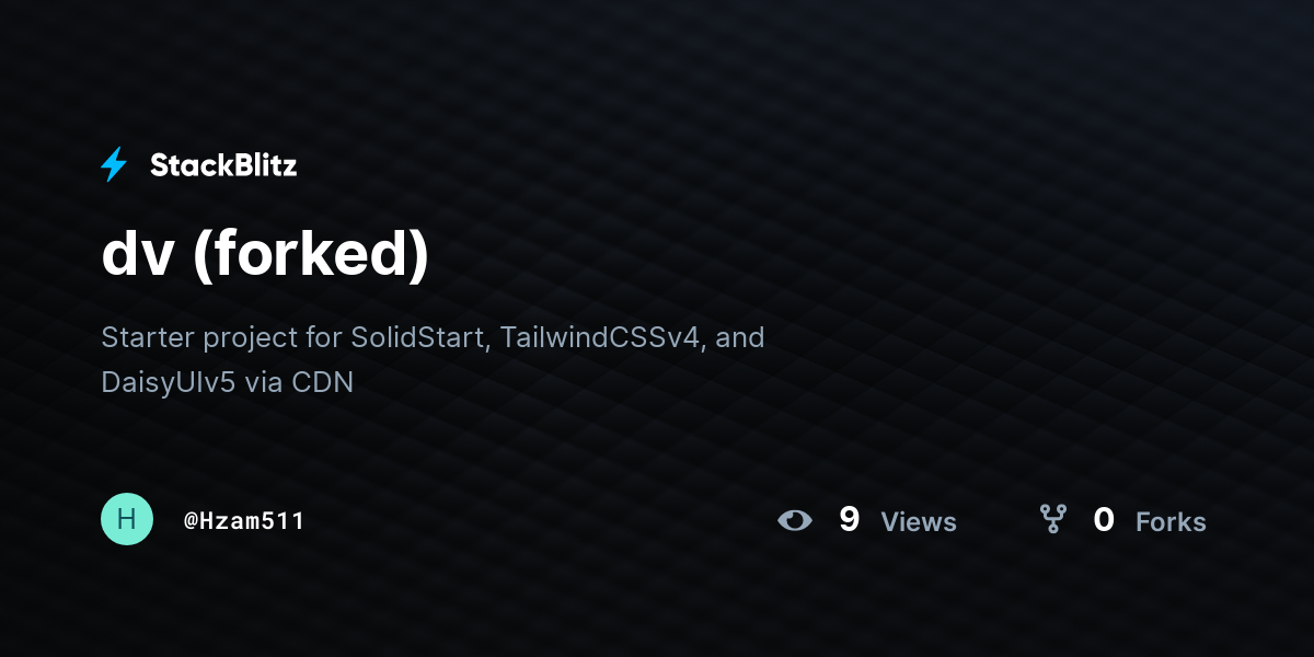 dv (forked) - StackBlitz