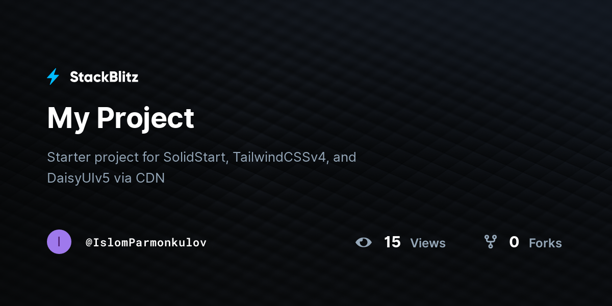 My Project - StackBlitz