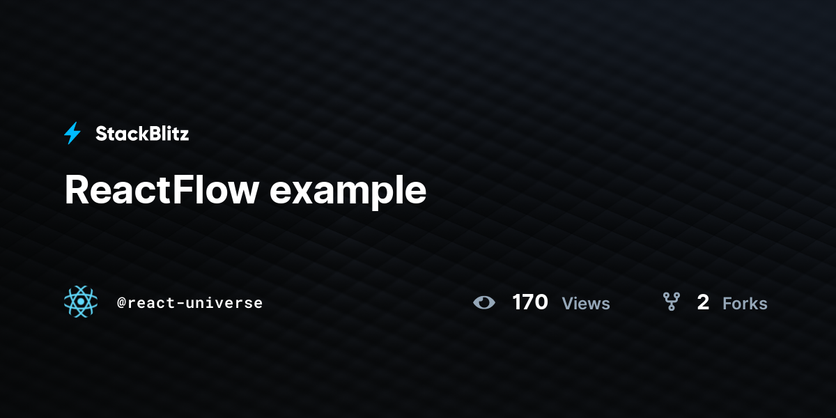 ReactFlow example - StackBlitz