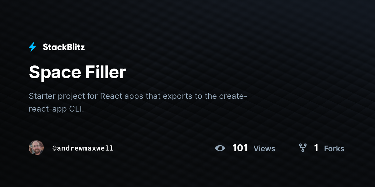 Space Filler - StackBlitz
