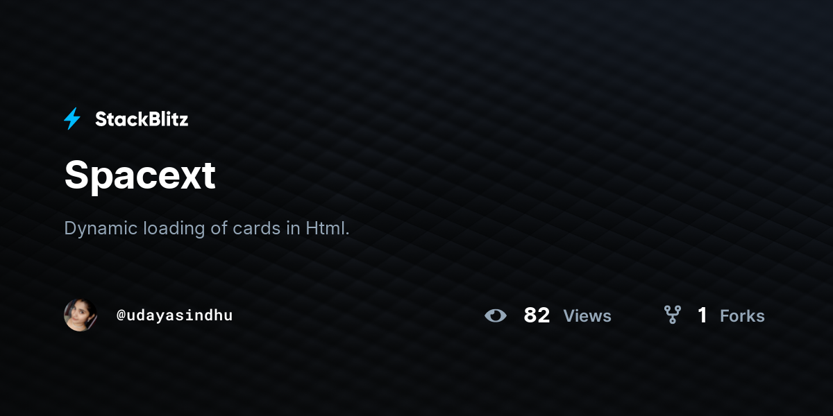Spacext - StackBlitz