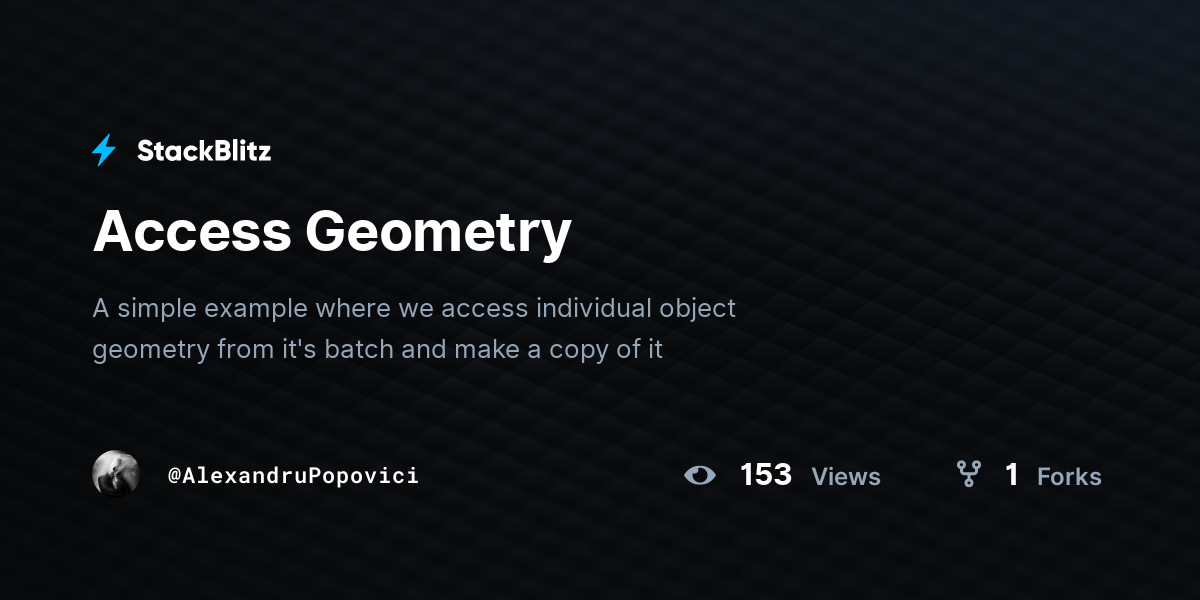 Access Geometry - StackBlitz