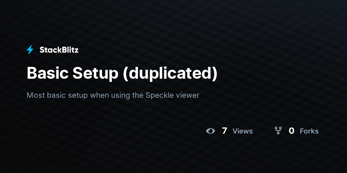 Basic Setup (duplicated) - StackBlitz