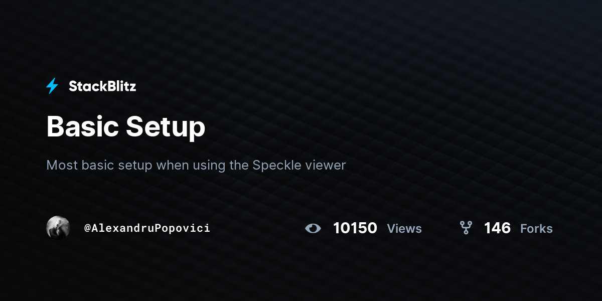 Basic Setup - StackBlitz