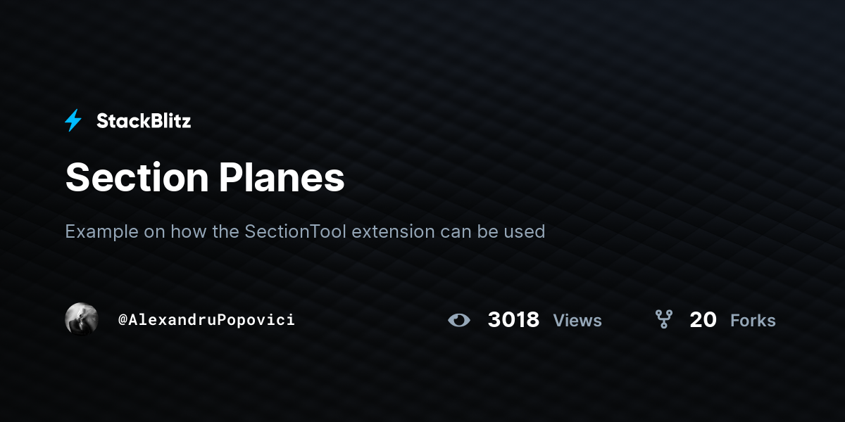 Section Planes - StackBlitz