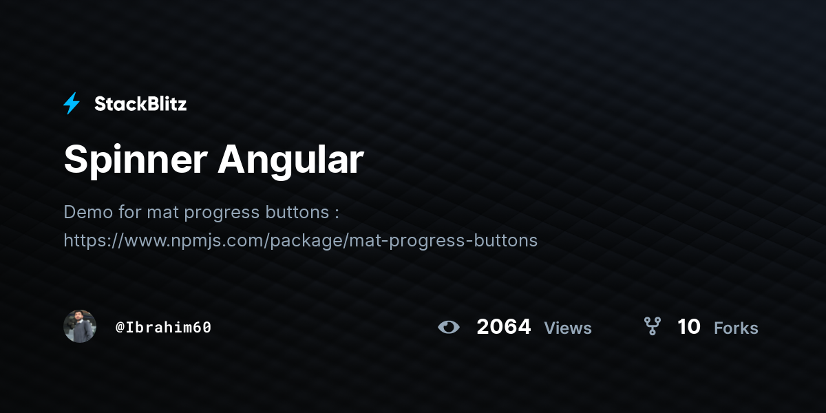 Spinner Angular Stackblitz