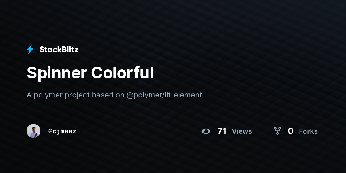 Spinner Colorful - StackBlitz