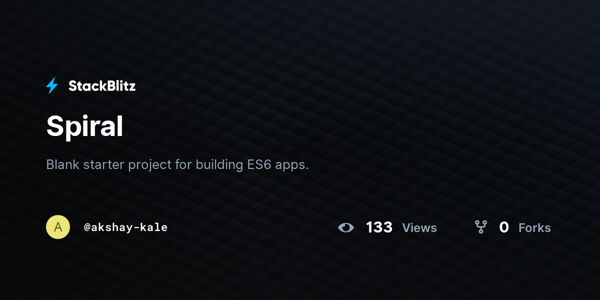 Spiral - StackBlitz
