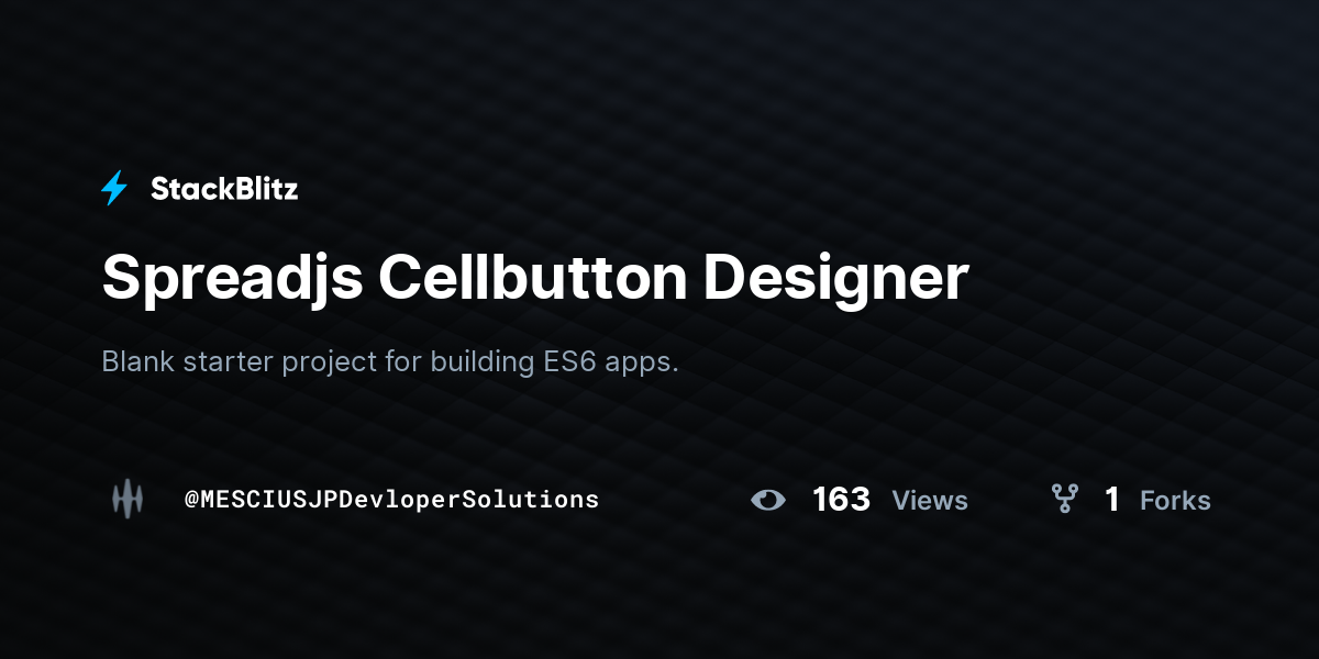 Spreadjs Cellbutton Designer - StackBlitz Spreadjs Cellbutton Designer - StackBlitz