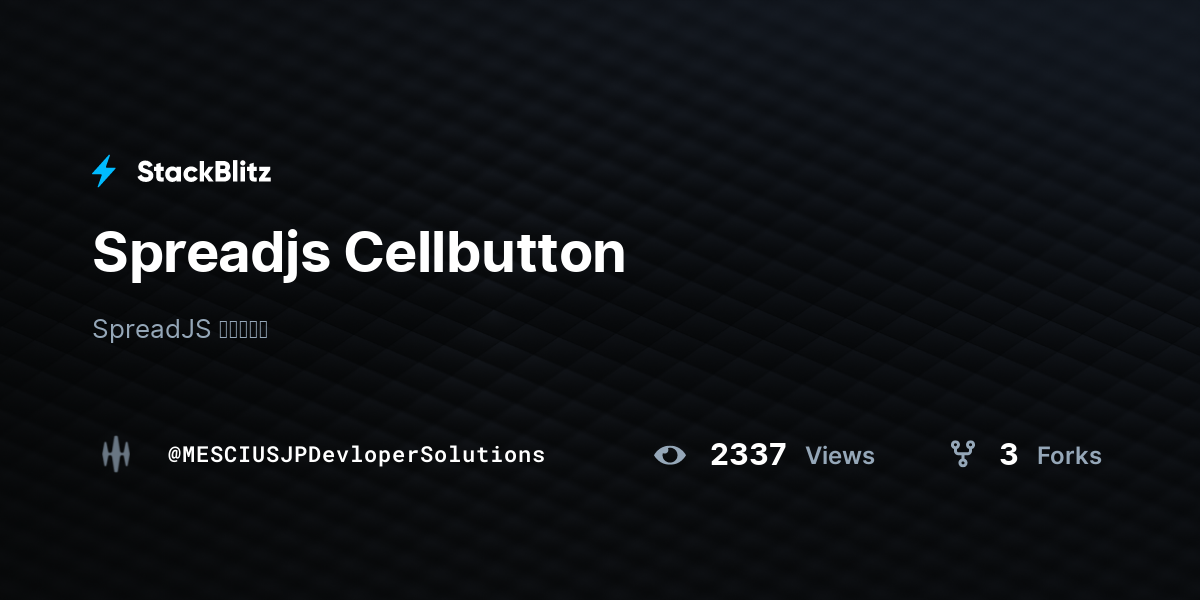 Spreadjs Cellbutton - StackBlitz