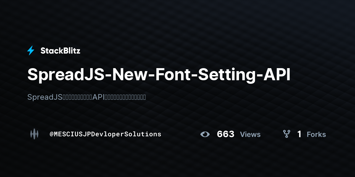 SpreadJS-New-Font-Setting-API - StackBlitz