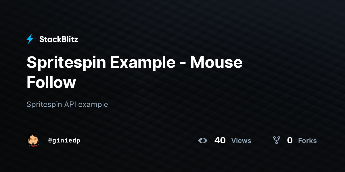 Spritespin Example - Mouse Follow - StackBlitz Spritespin Example - Mouse Follow - StackBlitz