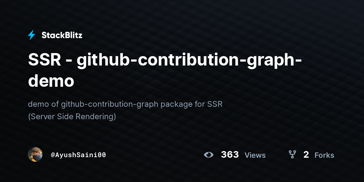SSR - github-contribution-graph-demo - StackBlitz