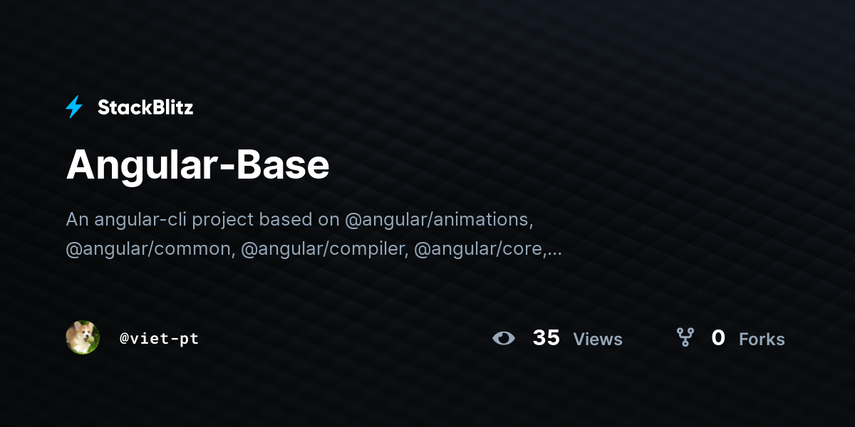 Angular-Base - StackBlitz Angular-Base - StackBlitz
