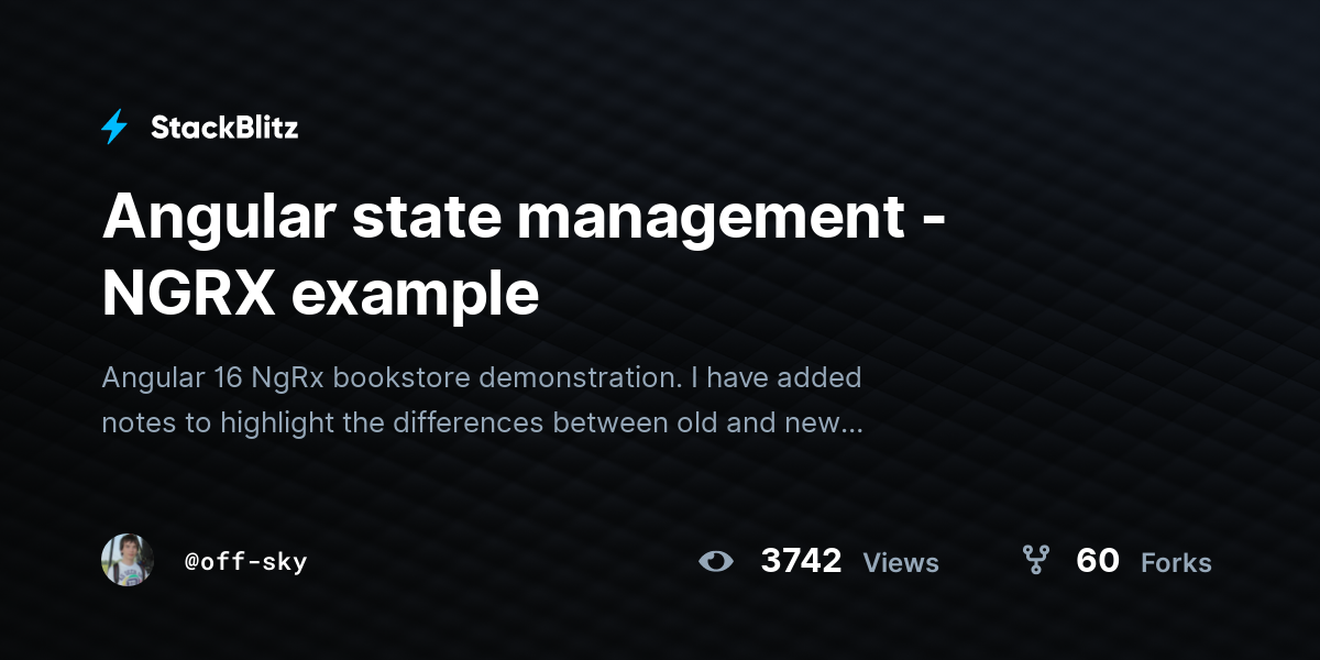 Angular State Management Ngrx Example Stackblitz