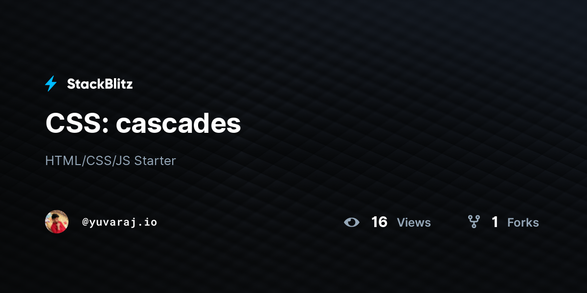 CSS: cascades - StackBlitz