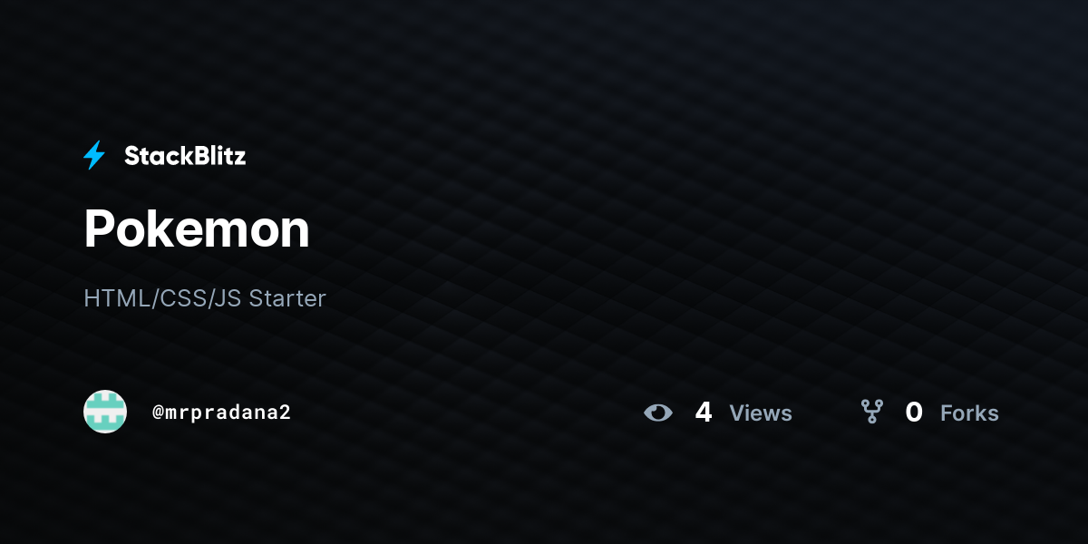 Pokemon - StackBlitz