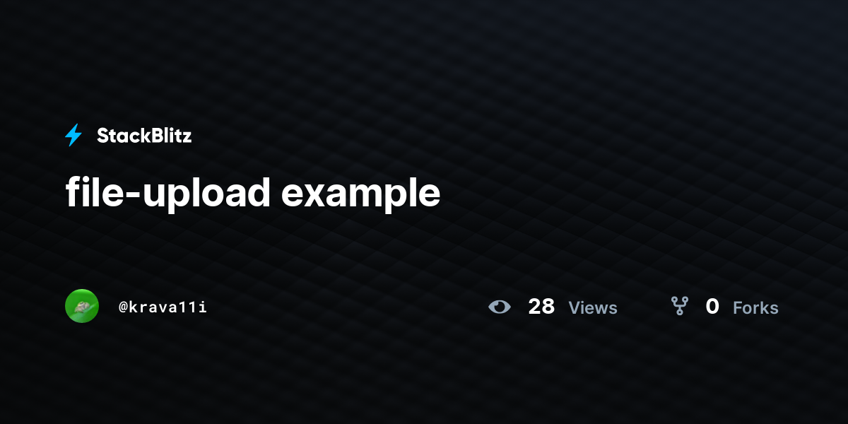 file-upload example - StackBlitz