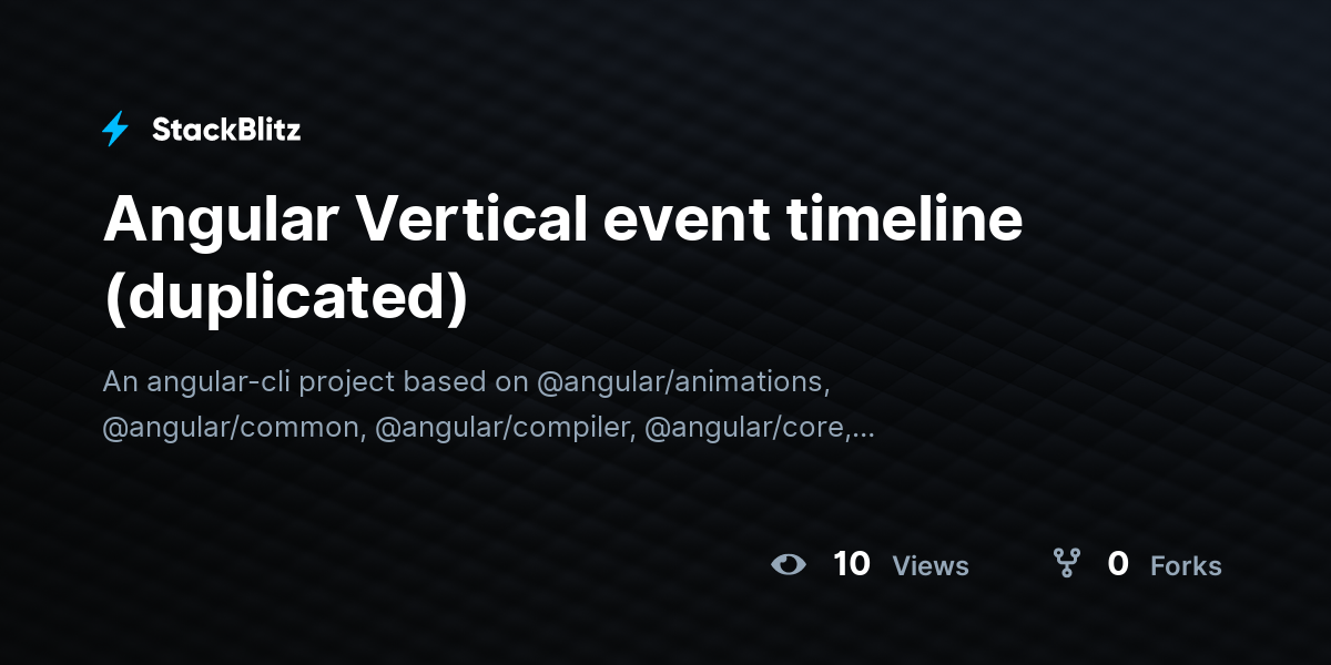 Angular Vertical event timeline (duplicated) - StackBlitz