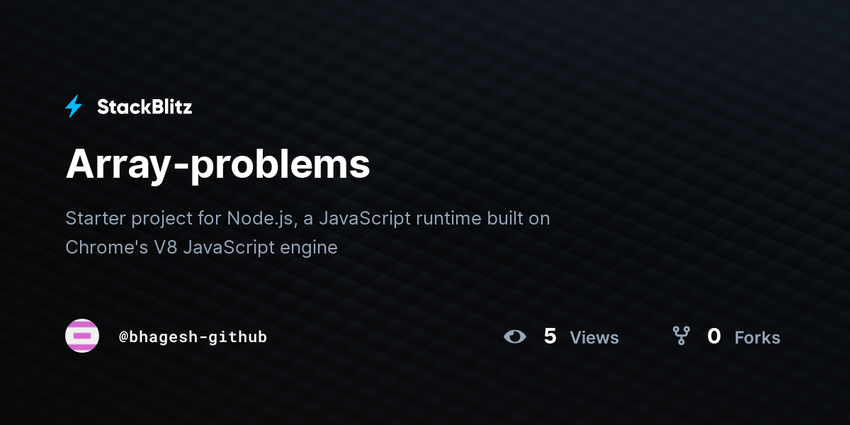 Array-problems - StackBlitz