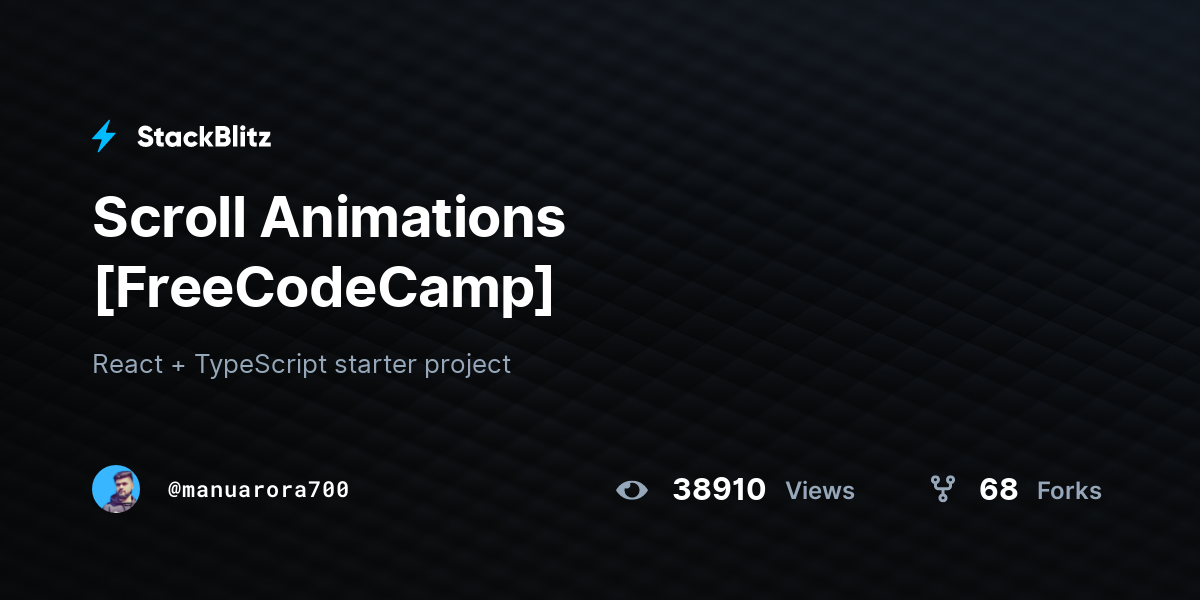 Scroll Animations [FreeCodeCamp] - StackBlitz