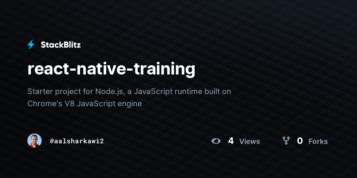 react-native-training - StackBlitz