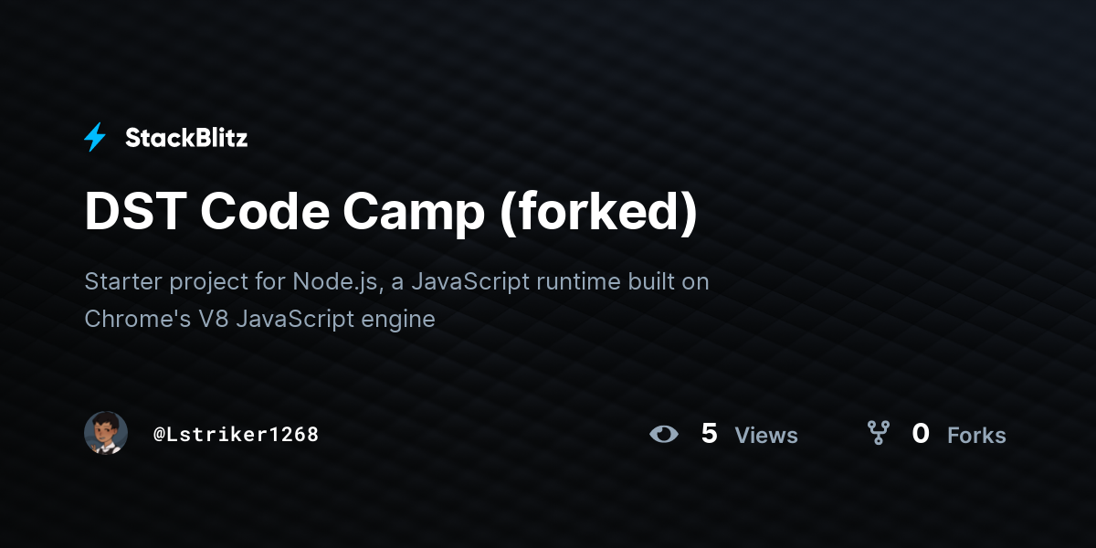 DST Code Camp (forked) - StackBlitz
