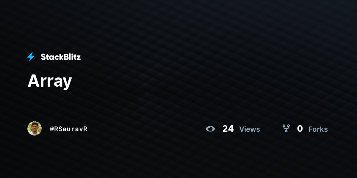 Array - StackBlitz