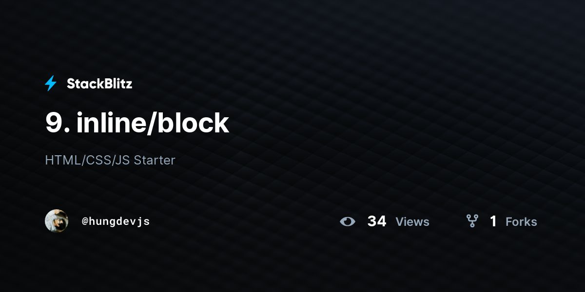 9. inline/block - StackBlitz