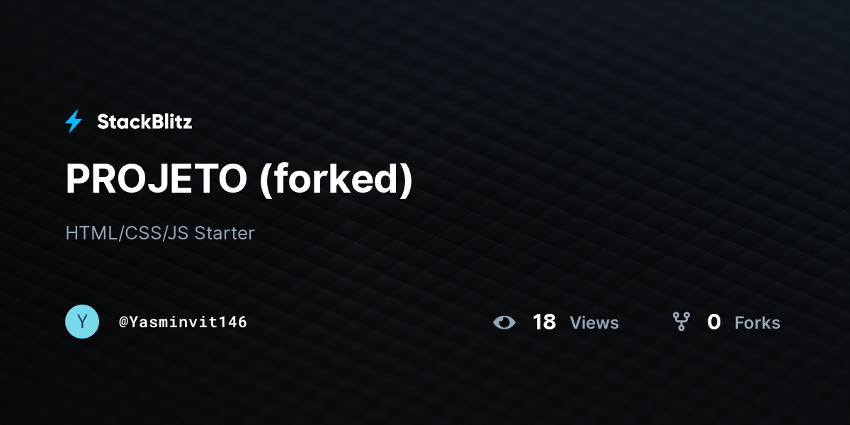 PROJETO (forked) - StackBlitz