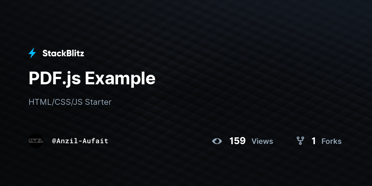 PDF.js Example - StackBlitz
