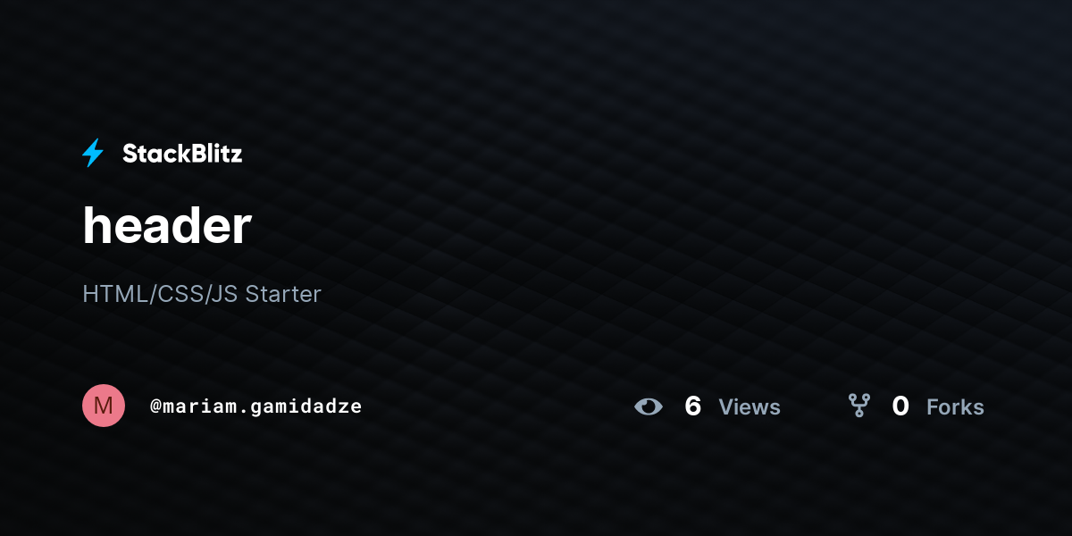 header - StackBlitz