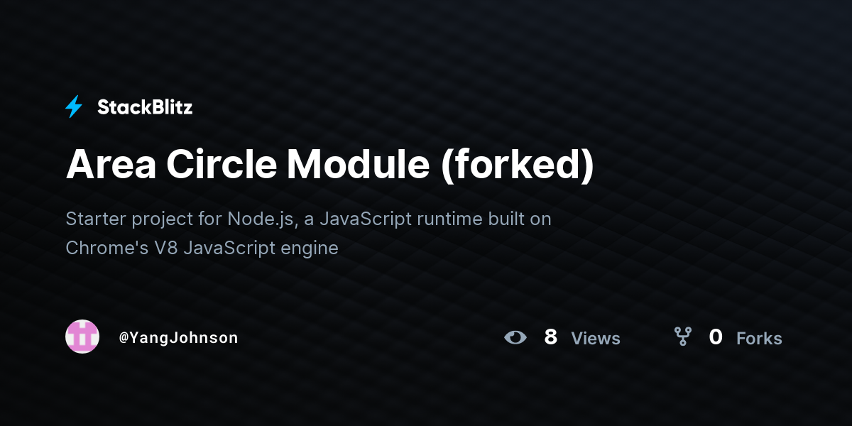 Area Circle Module (forked) - StackBlitz