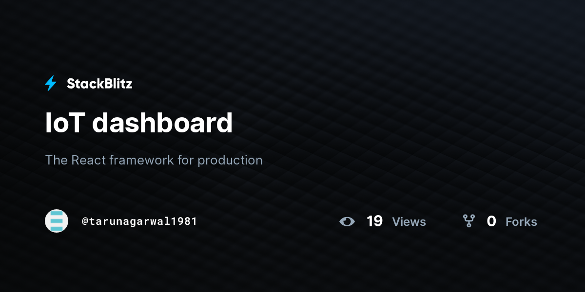 IoT dashboard - StackBlitz