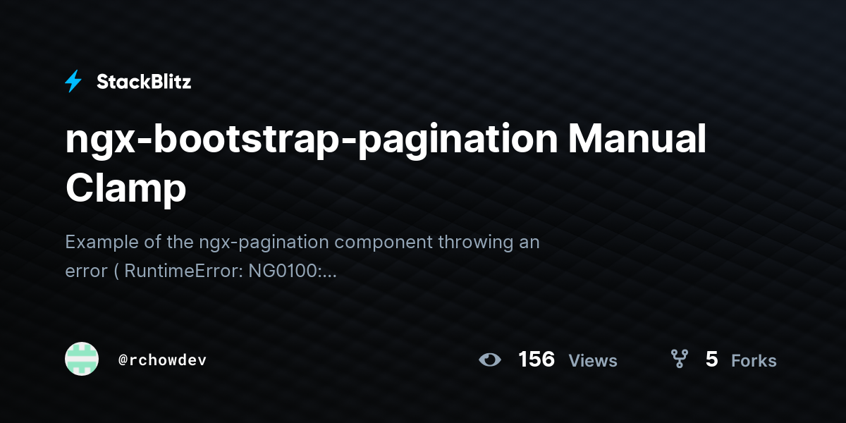 ngx-bootstrap-pagination Manual Clamp - StackBlitz