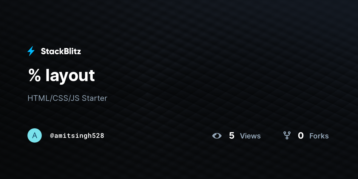 % layout - StackBlitz