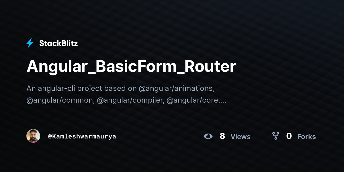 Angular_BasicForm_Router - StackBlitz