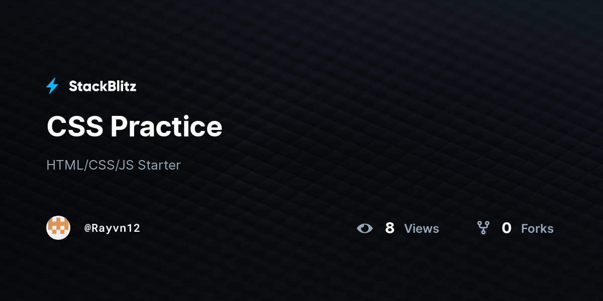 CSS Practice - StackBlitz