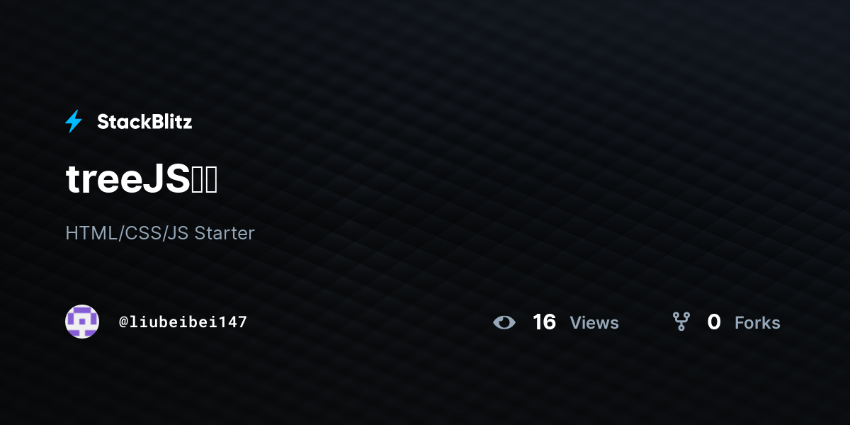 treeJS练习 - StackBlitz