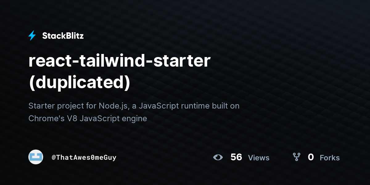 react-tailwind-starter (duplicated) - StackBlitz