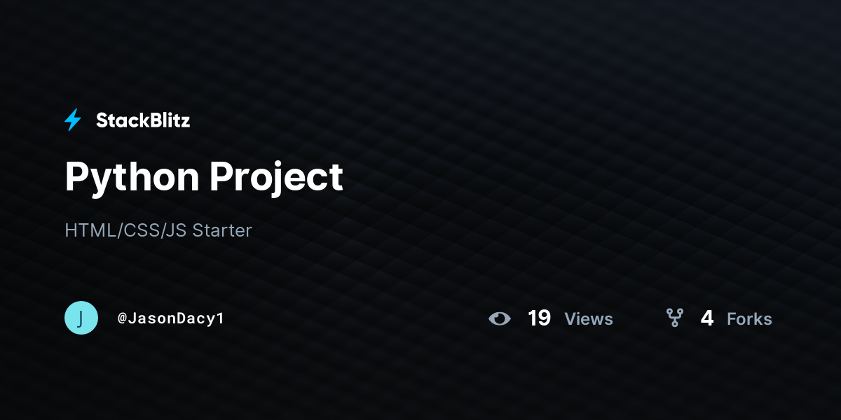 Python Project - StackBlitz
