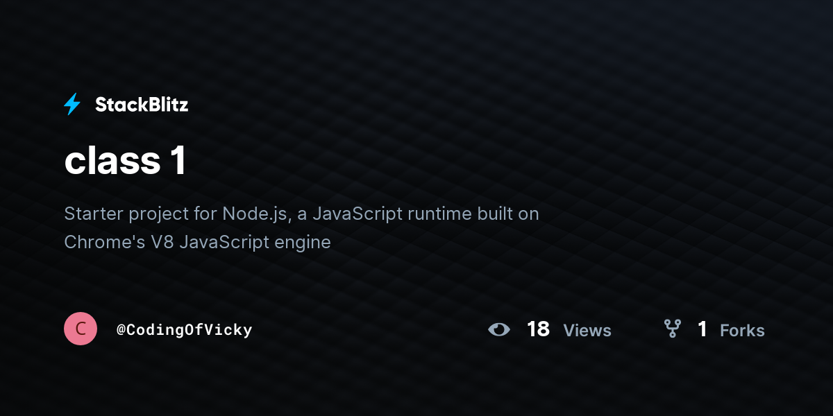 class 1 - StackBlitz