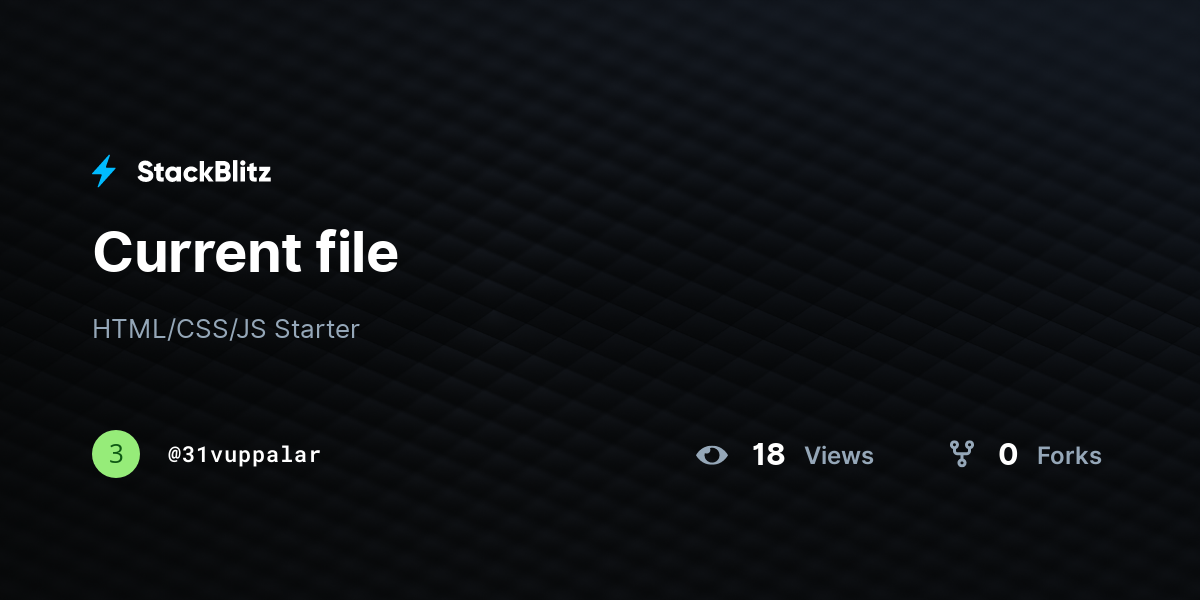 Current file - StackBlitz