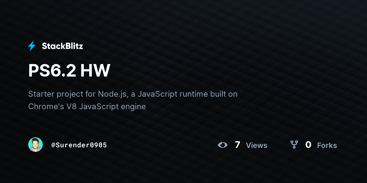 PS6.2 HW - StackBlitz